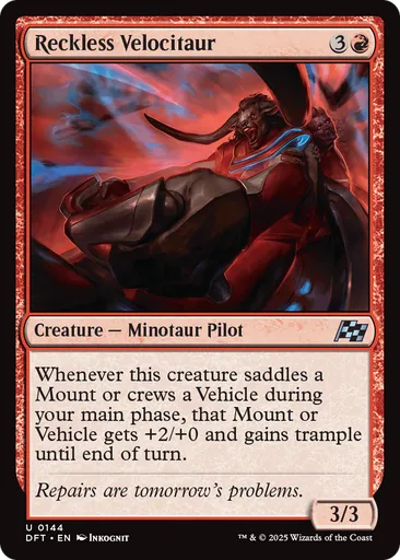 Reckless Velocitaur - Aetherdrift - MTG - Untapped.gg