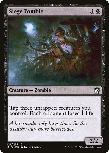 Siege Zombie - Innistrad: Midnight Hunt - MTG - Untapped.gg