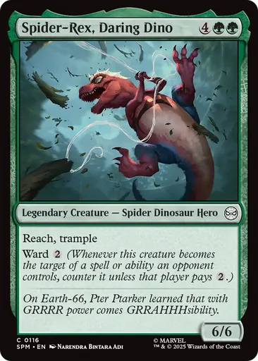Spider-Rex, Daring Dino - Marvel's Spider-Man - MTG Spoilers - Untapped.gg