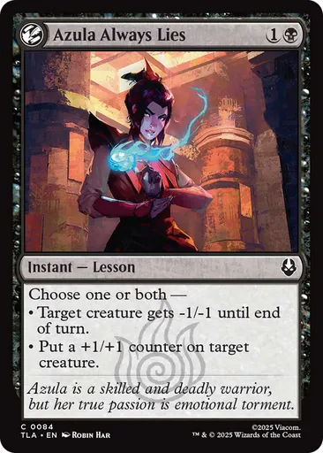 Azula Always Lies - Avatar: The Last Airbender - MTG Spoilers - Untapped.gg